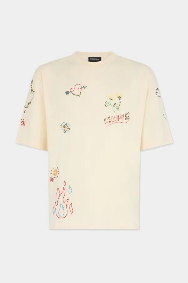 Dsquared2 Handmade Scribbles Loose Fit T-shirt