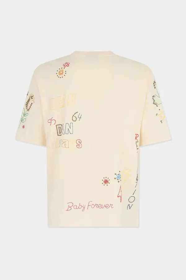Dsquared2 Handmade Scribbles Loose Fit T-shirt