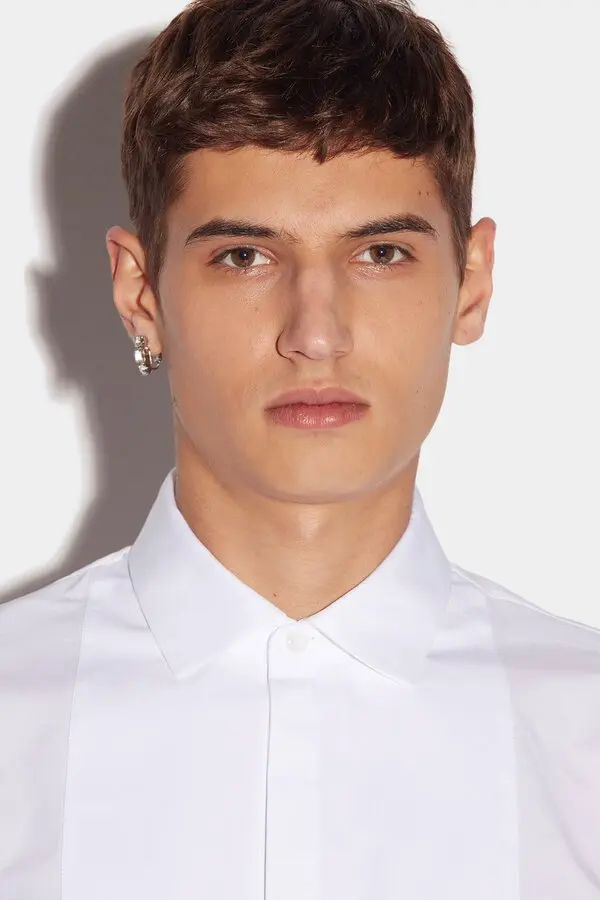 Dsquared2 Slim Fit Tuxedo Shirt - White