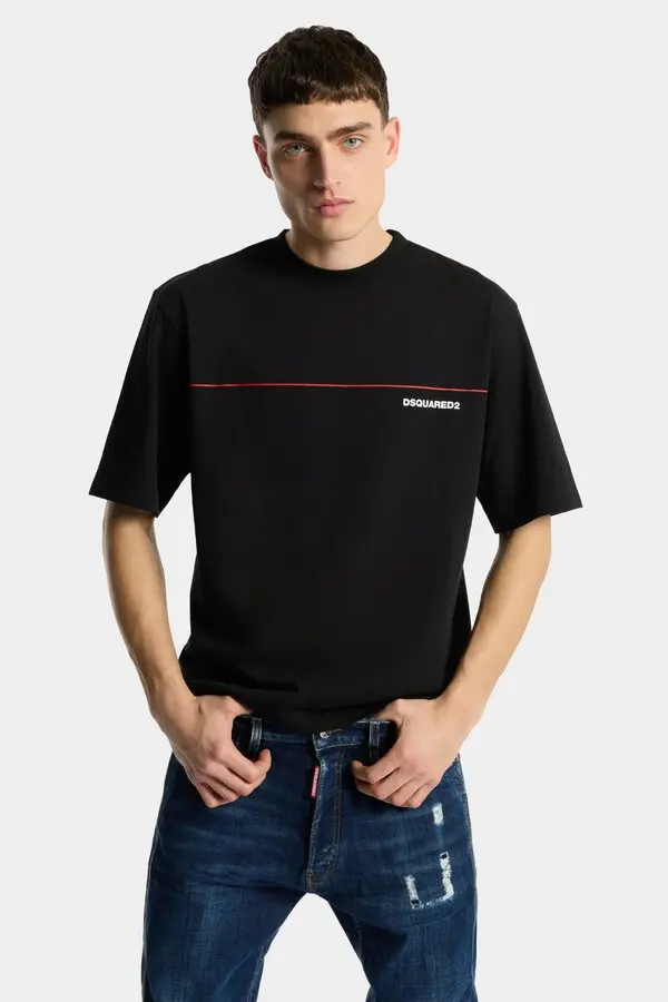 Dsquared2 Loose Fit Logo T-shirt - Black