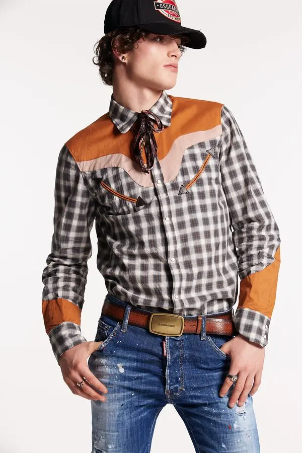 Dsquared2 Checked Cotton Western Shirt