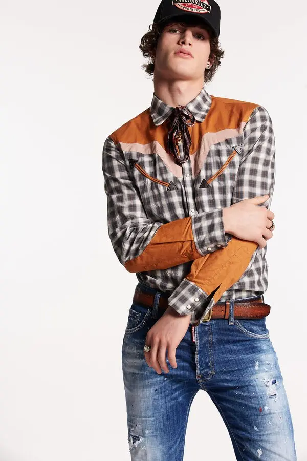 Dsquared2 Checked Cotton Western Shirt