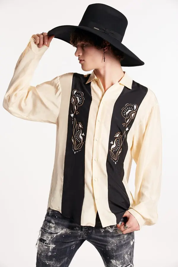 Dsquared2 Bowling Shirt With Embroidered Detail