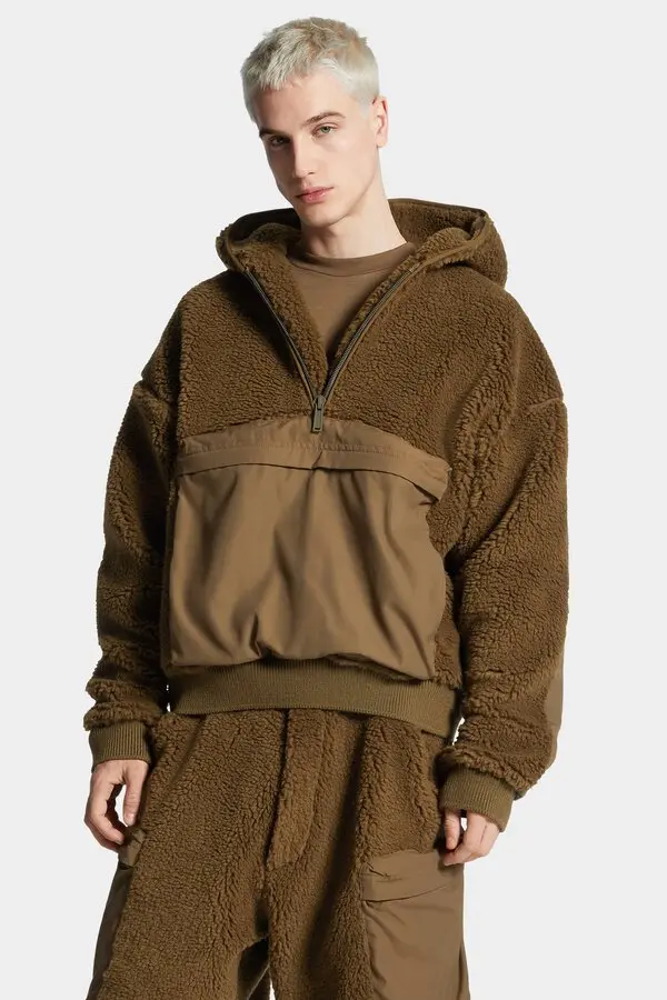 Dsquared2 Icon New Generation Teddy Loose Hoodie - Brown
