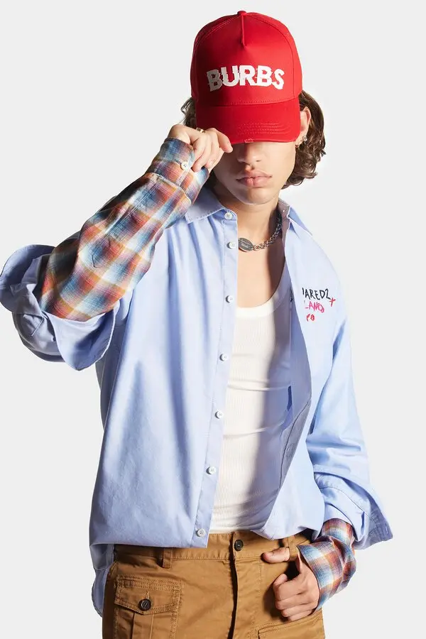 Dsquared2 Layered Sleeve Oxford Shirt