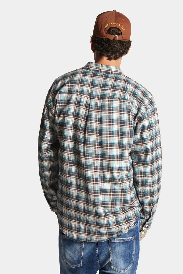 Dsquared2 Layered Sleeves Checked Shirt