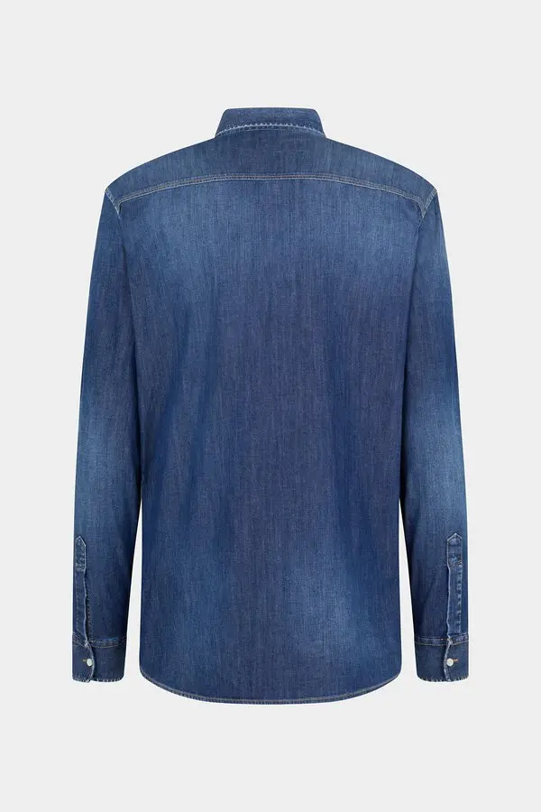 Dsquared2 Relaxed Fit Embroidered Denim Shirt