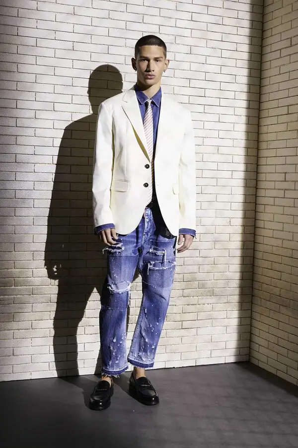 Dsquared2 Relaxed Fit Embroidered Denim Shirt