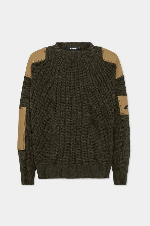 Dsquared2 Icon New Generation Denim Patch Jumper - Yellow