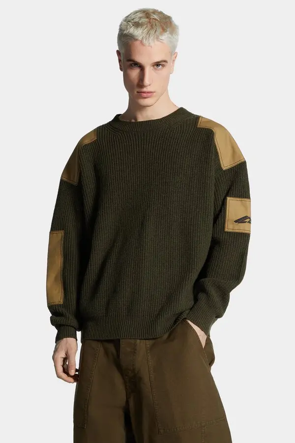 Dsquared2 Icon New Generation Denim Patch Jumper - Yellow