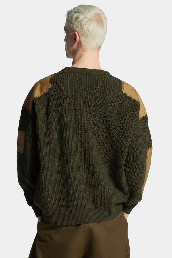 Dsquared2 Icon New Generation Denim Patch Jumper - Yellow
