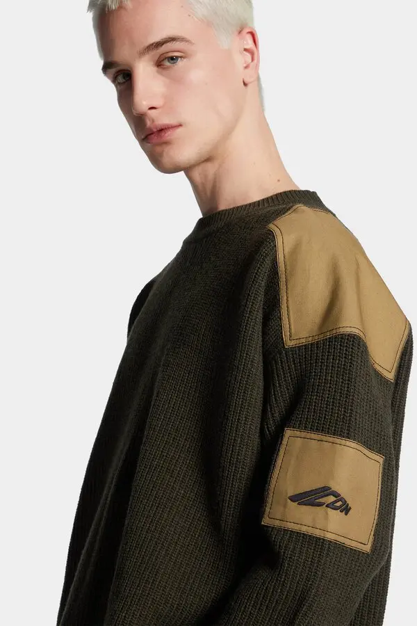 Dsquared2 Icon New Generation Denim Patch Jumper - Yellow