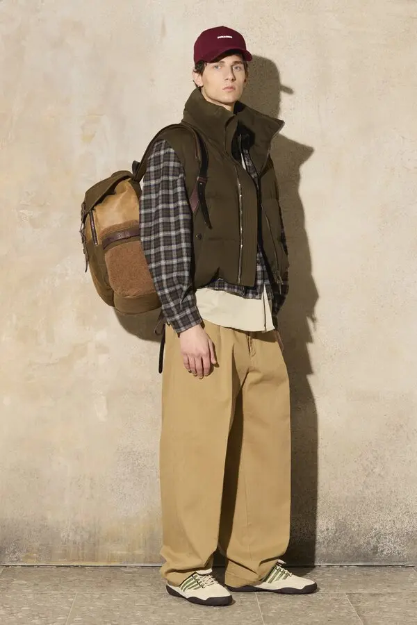 Dsquared2 Checked Wool Shirt With Cotton Insert
