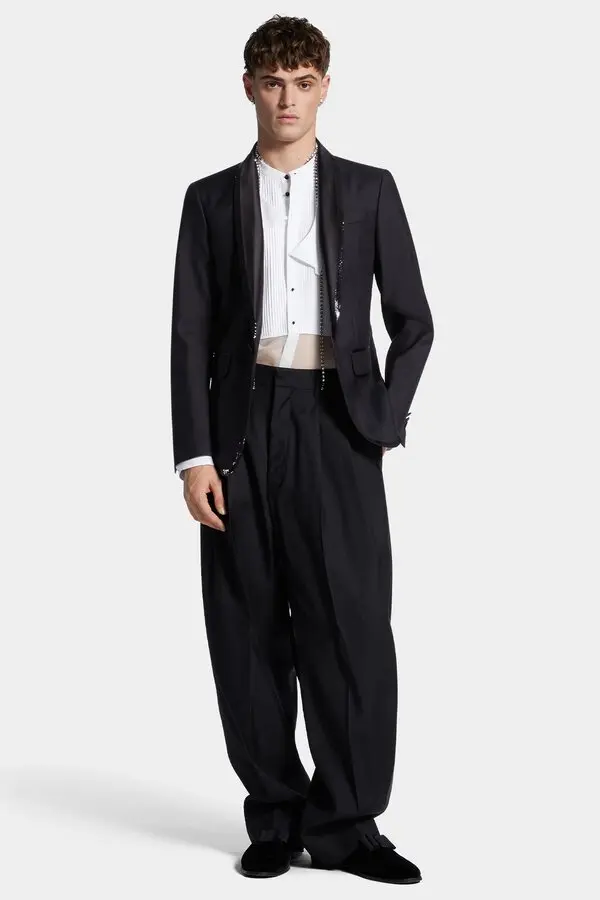 Dsquared2 Sheer Silk Organza Shirt With Dropped Shoulder Bow Detail