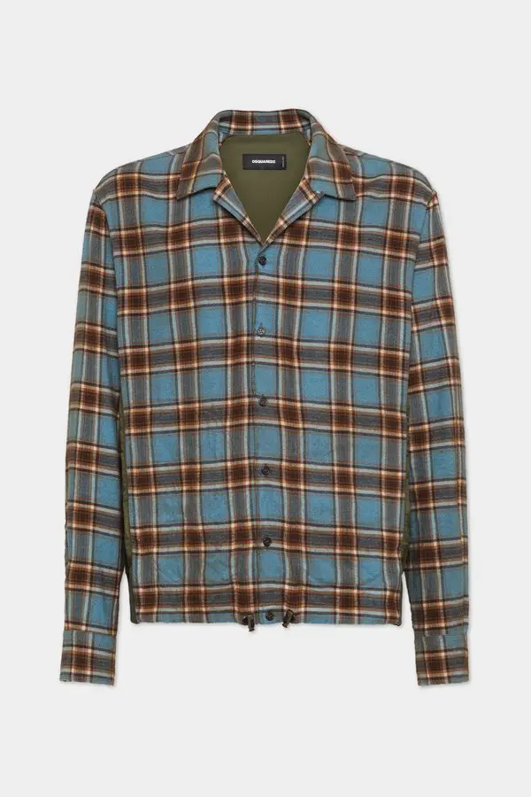 Dsquared2 Checked Drawstring Hybrid Shirt