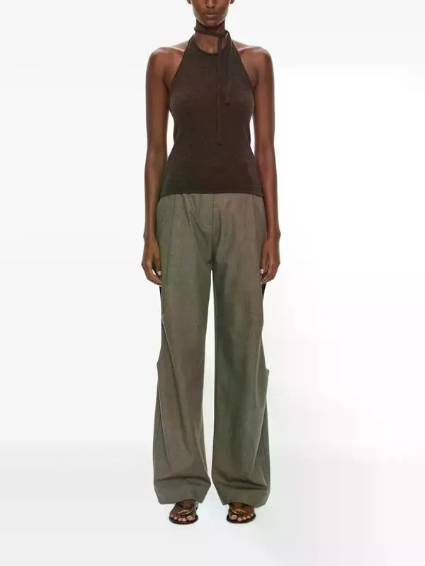 Christopher Esber Rae Cashmere Halterneck Top - Brown