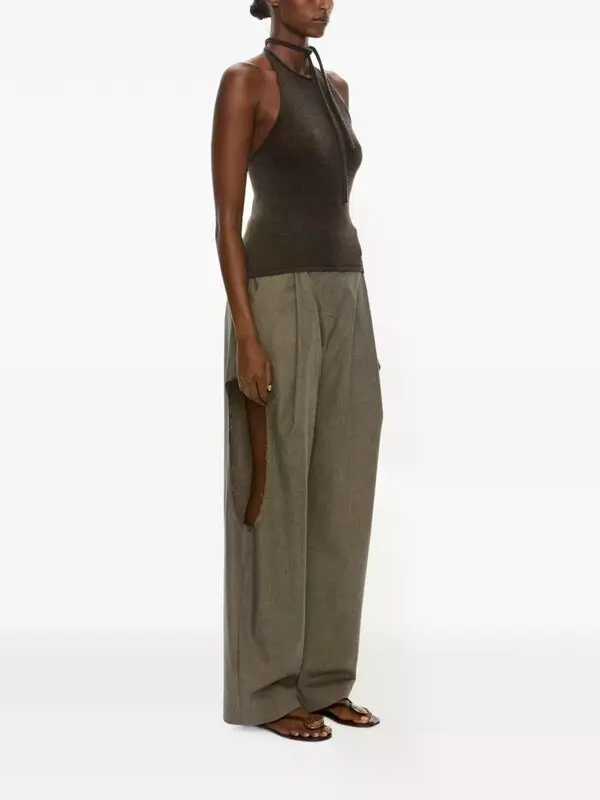 Christopher Esber Rae Cashmere Halterneck Top - Brown