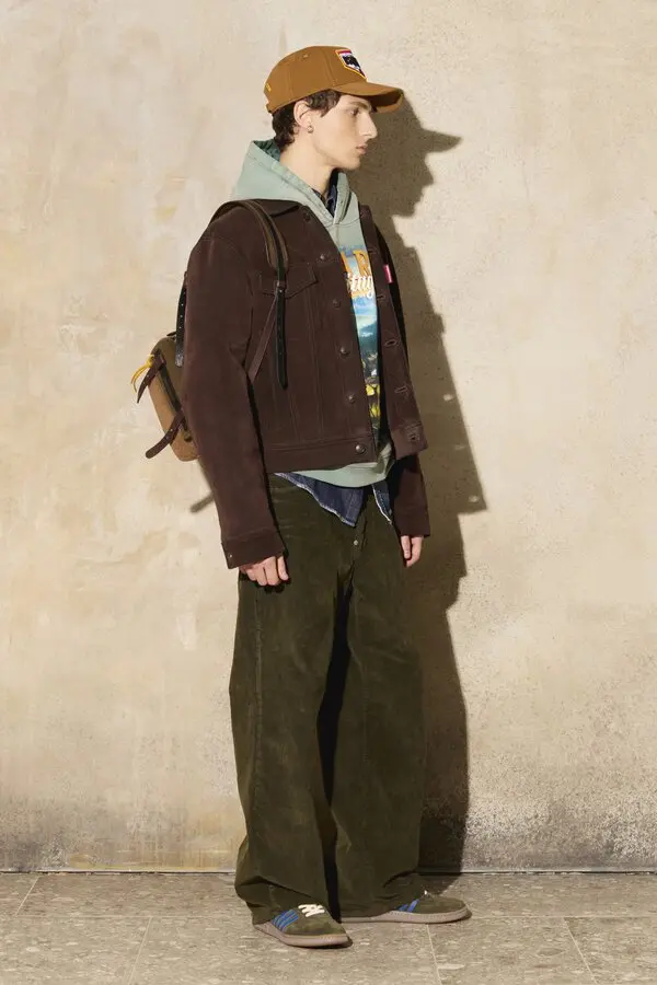 Dsquared2 Stretch Denim Western Shirt With Distressed Detailing