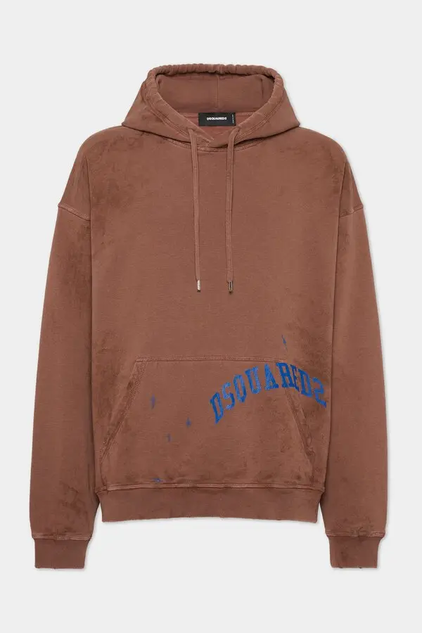 Dsquared2 Distressed Logo Hoodie - Beige