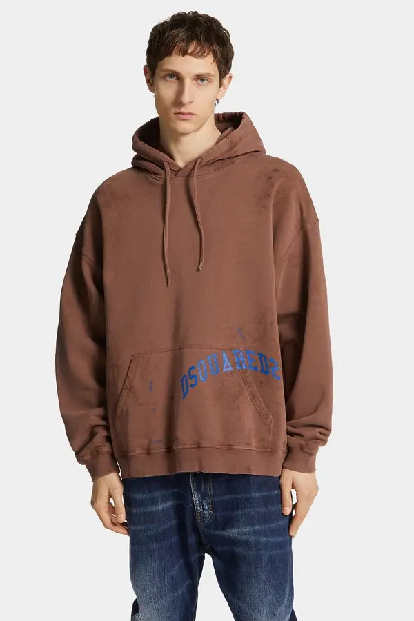 Dsquared2 Distressed Logo Hoodie