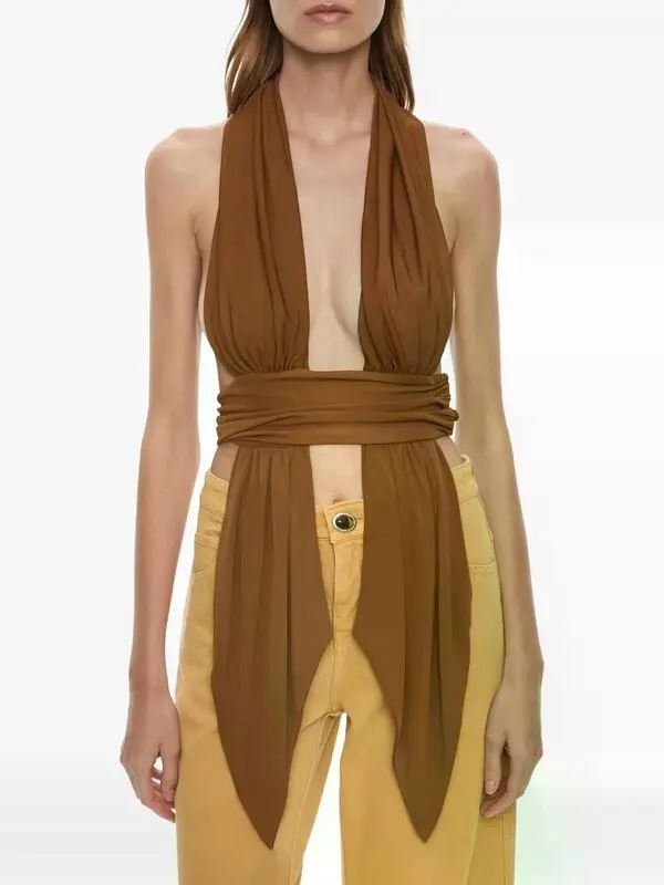 Christopher Esber Draped Halterneck Top
