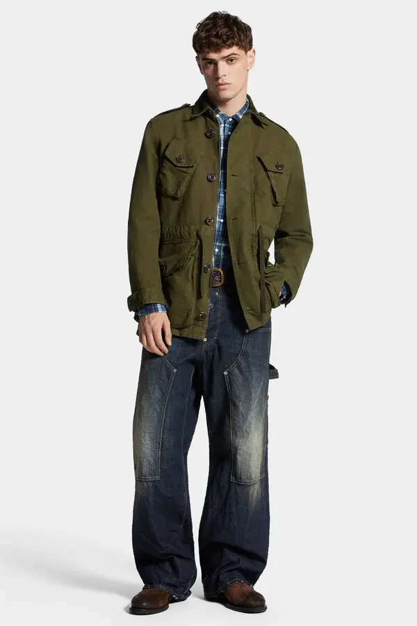 Dsquared2 Plaid Shirt With Canadian Landscape Print