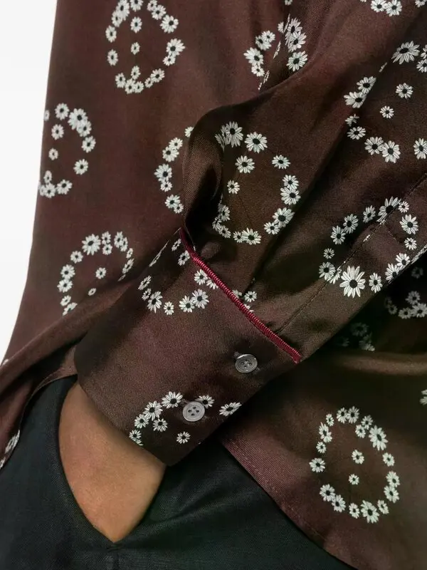 Sandro Floral-print Silk Shirt