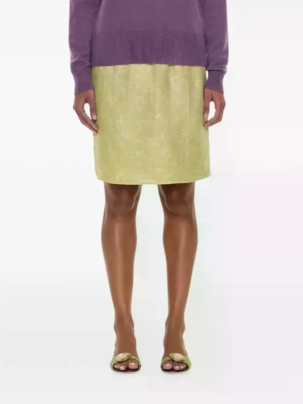 Christopher Esber Light Leak Jacquard Midi Skirt - Yellow