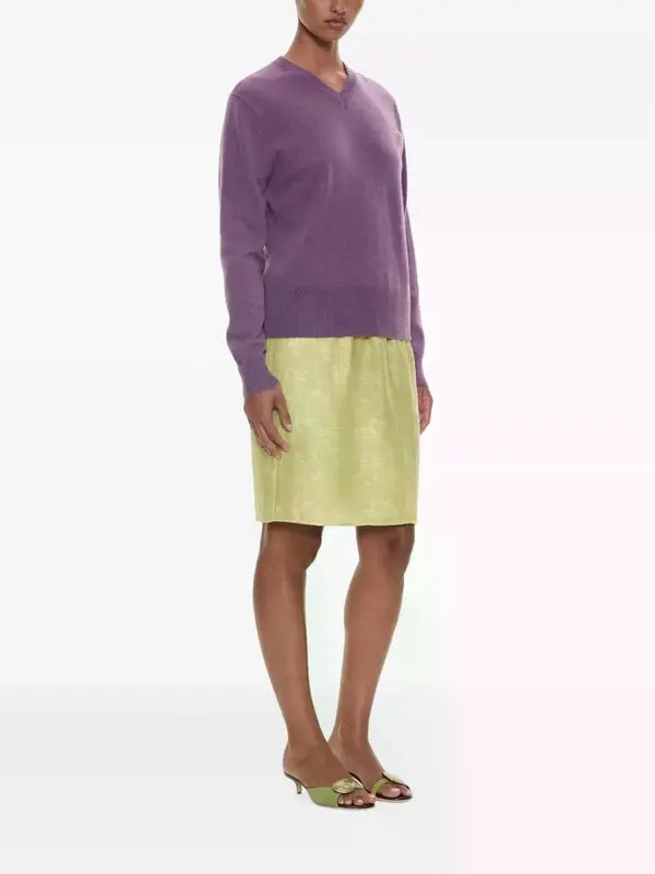Christopher Esber Light Leak Jacquard Midi Skirt - Yellow
