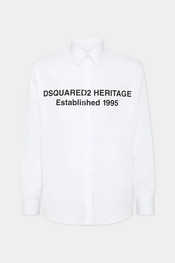 Dsquared2 Printed Heritage Logo Shirt - White