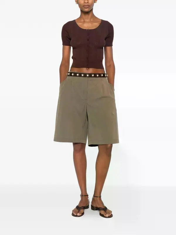 Sandro Pointelle-knit Bow Detail Cardigan