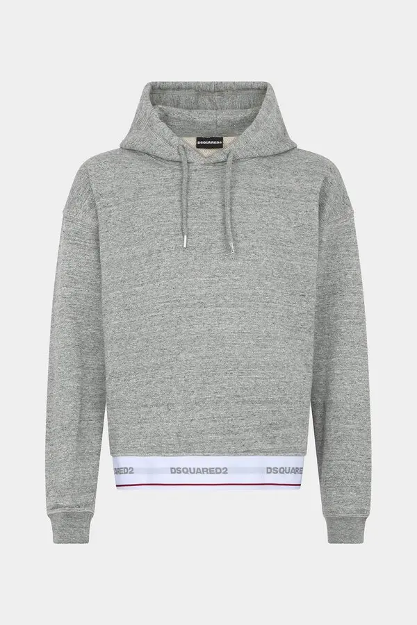 Dsquared2 Tape Relaxed Fit Hoodie - Grey