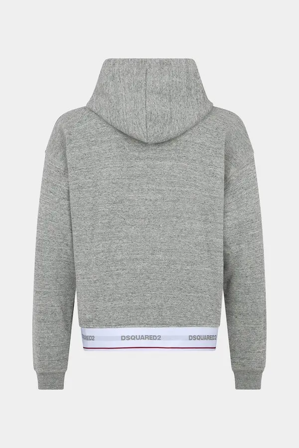 Dsquared2 Tape Relaxed Fit Hoodie - Grey