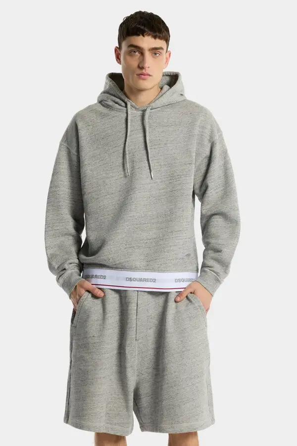 Dsquared2 Tape Relaxed Fit Hoodie - Grey