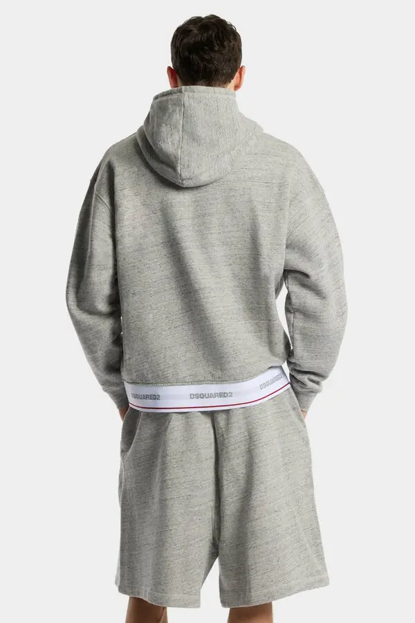 Dsquared2 Tape Relaxed Fit Hoodie - Grey