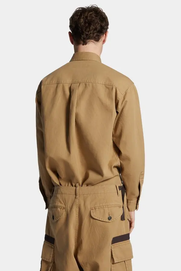 Dsquared2 Military Shirt With Embroidered Patches