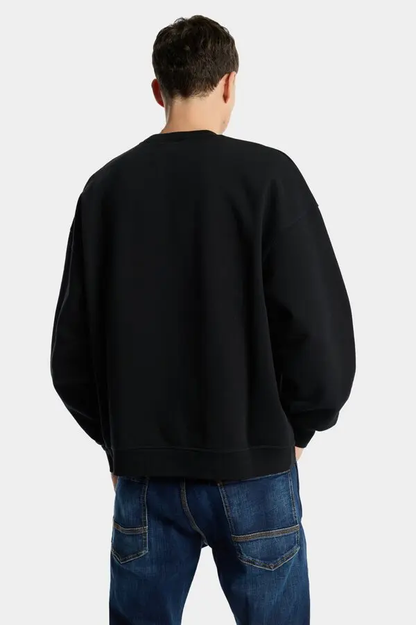 Dsquared2 Relaxed Fit Crewneck Sweatshirt With Logo Detail - Black