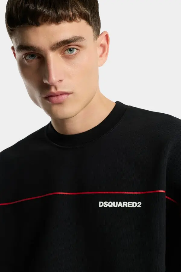 Dsquared2 Relaxed Fit Crewneck Sweatshirt With Logo Detail - Black