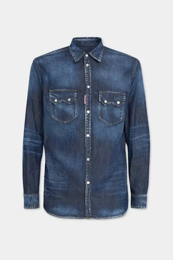 Dsquared2 Denim Western Shirt - Blue