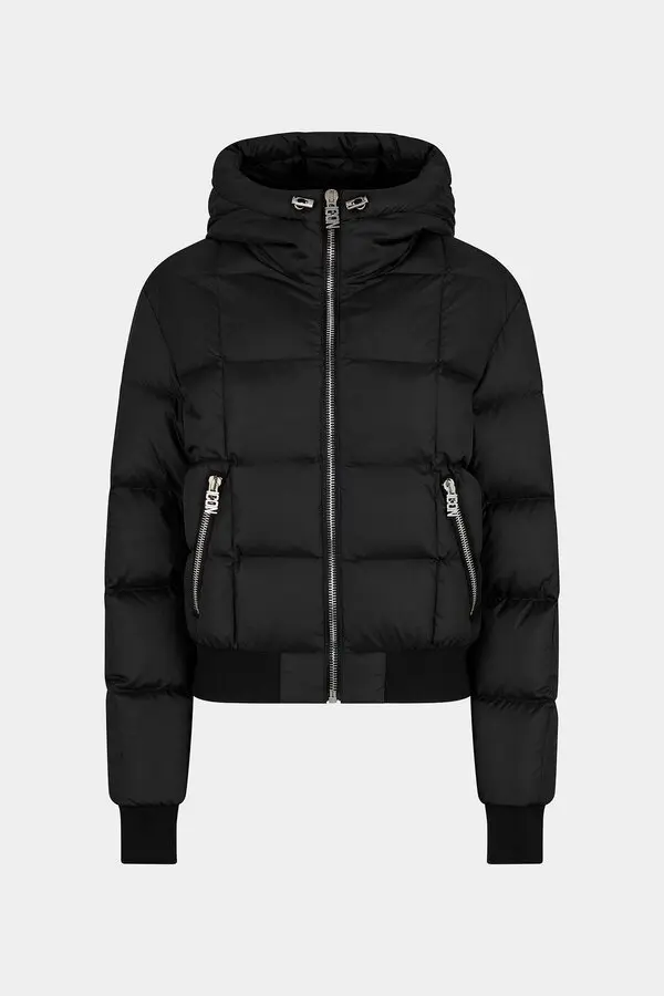 Dsquared2 Icon Puff Hoodie Jacket - Black