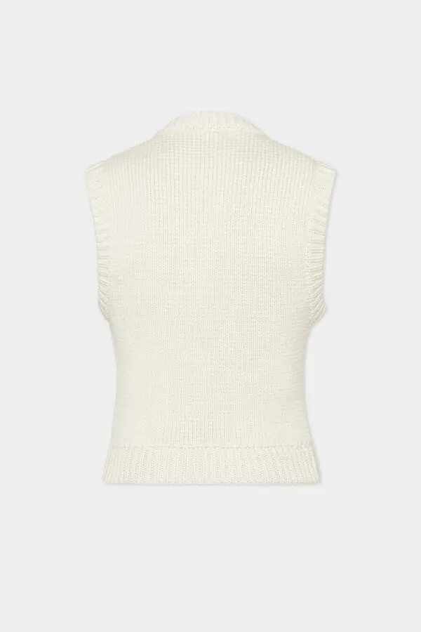 Dsquared2 Magliano X Leather Argyle Knit Vest
