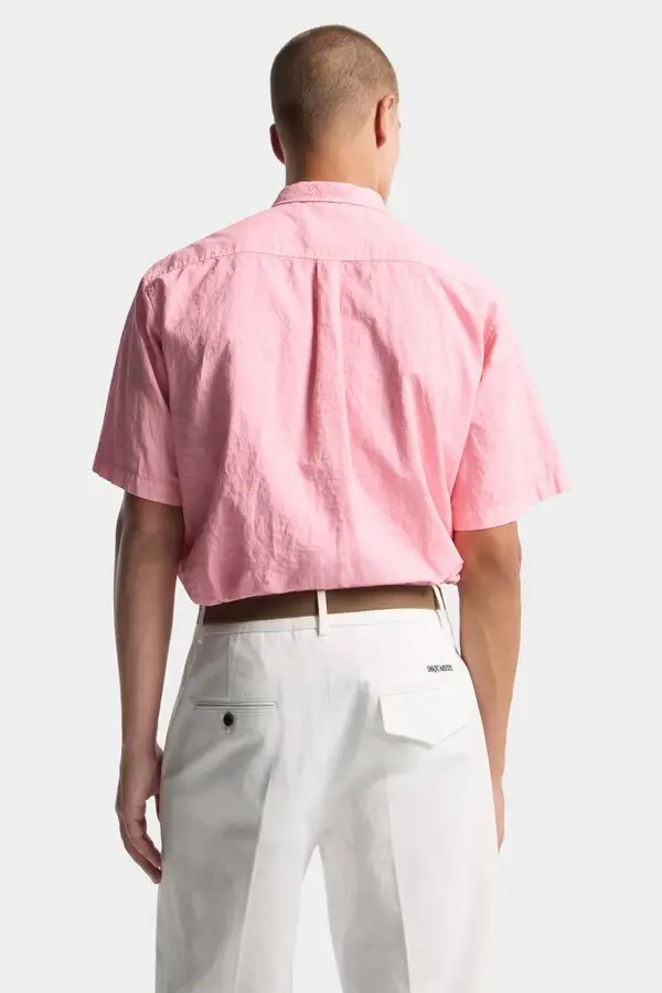 Dsquared2 Short Sleeve Linen Shirt