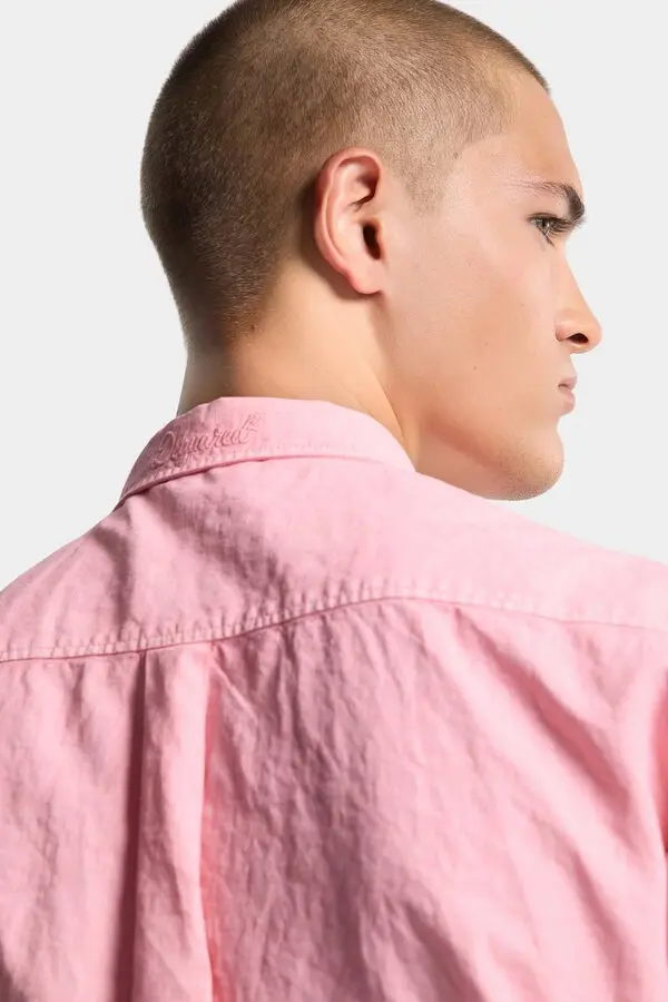 Dsquared2 Short Sleeve Linen Shirt