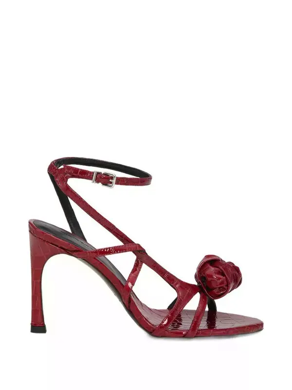 ROTATE BY BIRGER CHRISTENSEN Strappy Sandals With Rose Detail