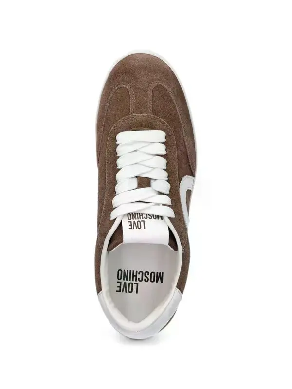 Moschino Heart Suede Lace-up Sneakers