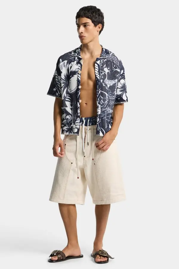 Dsquared2 Dancing Flowers Short Sleeve Polo Shirt