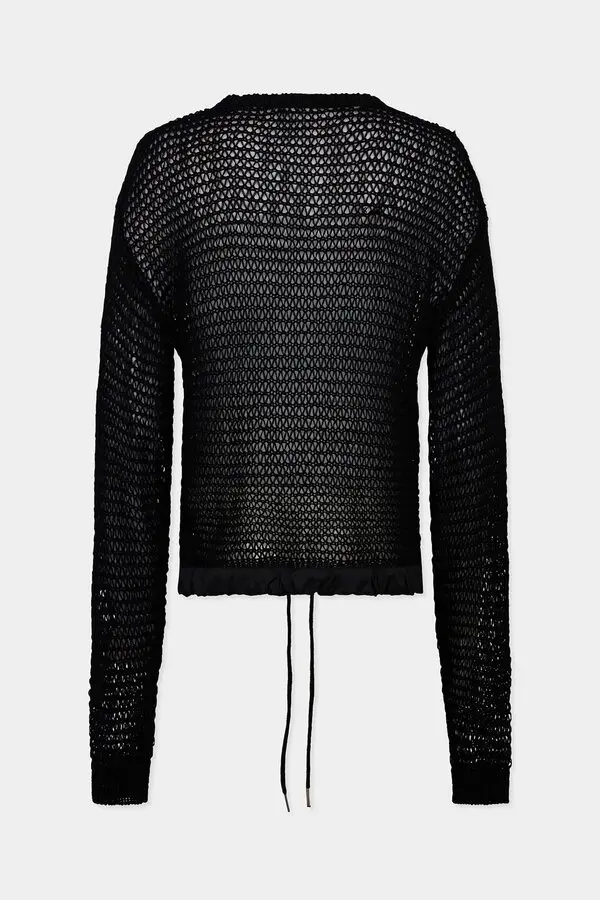 Dsquared2 Open Work Pullover With Drawstring Hem