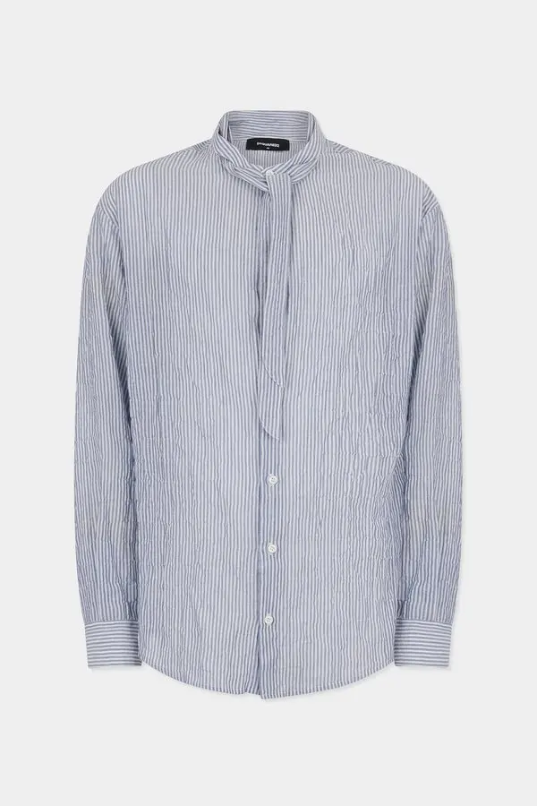 Dsquared2 Linen Tie Dropped Shoulder Shirt - Fantasy
