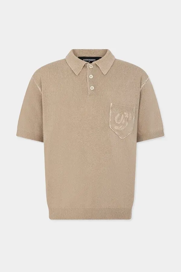 Dsquared2 Signature Knit Polo Shirt - Black