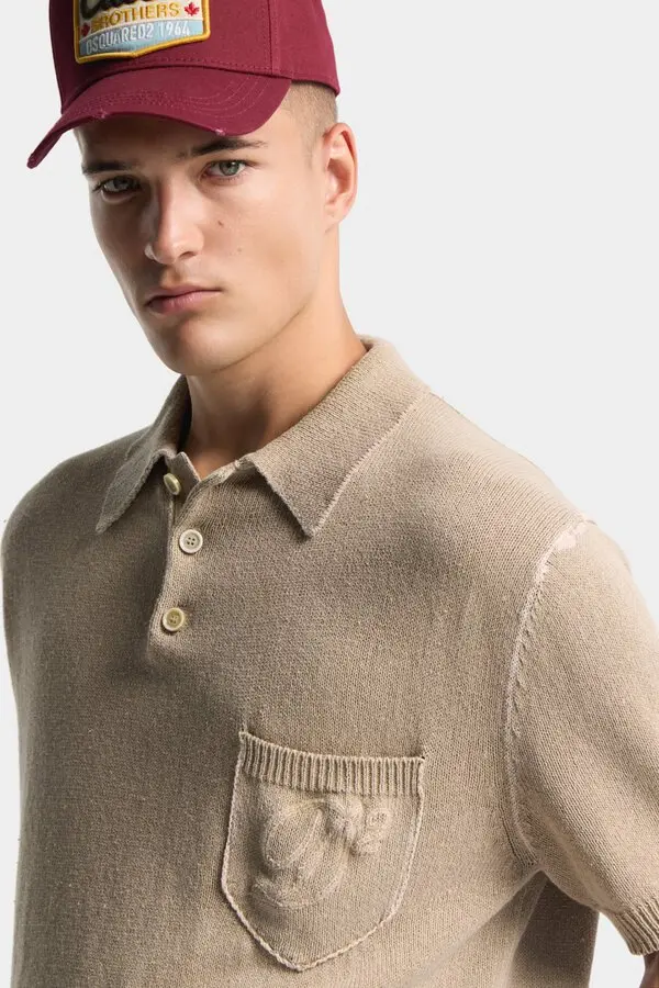 Dsquared2 Signature Knit Polo Shirt - Black